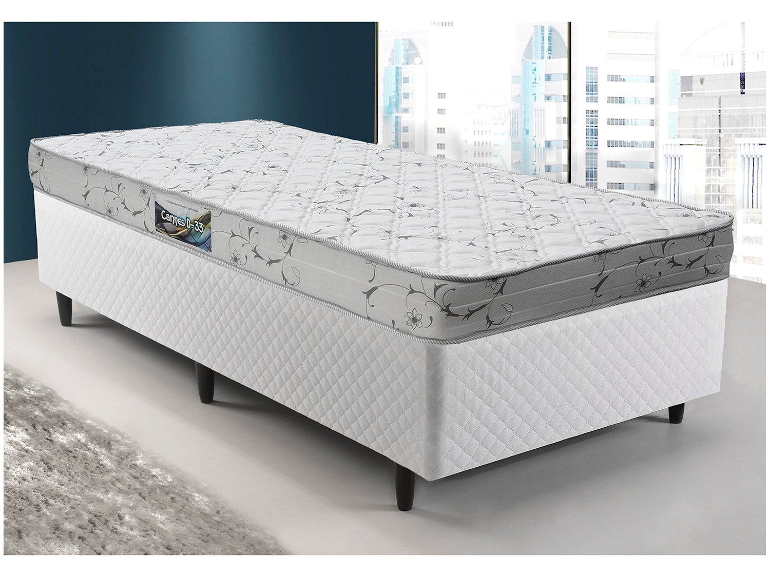 Colchão Solteiro Herval Espuma D-33 17cm de Alt. Cannes Colchão Solteiro Herval Espuma D-33 17cm de Alt. Cannes